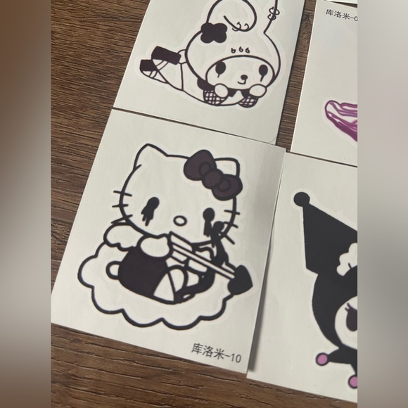 Sanrio | Accessories | Sanrionwot Goth Style Character Temporary Tattoo ...